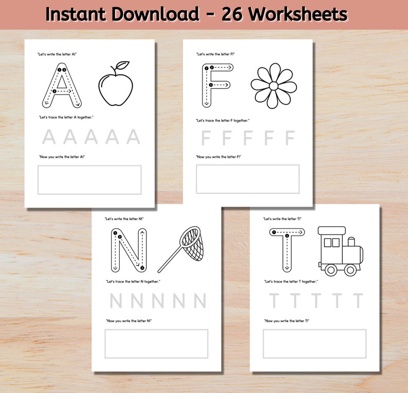 Alphabet Tracing Alphabet Printable Alphabet Worksheets Preschool ...