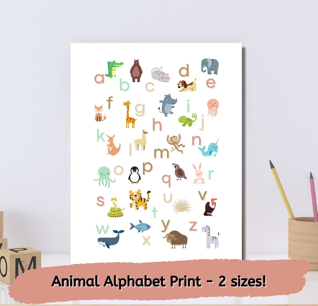 Alphabet Posters ABC Print ABC Poster Preschool Printable Playroom Sign ...