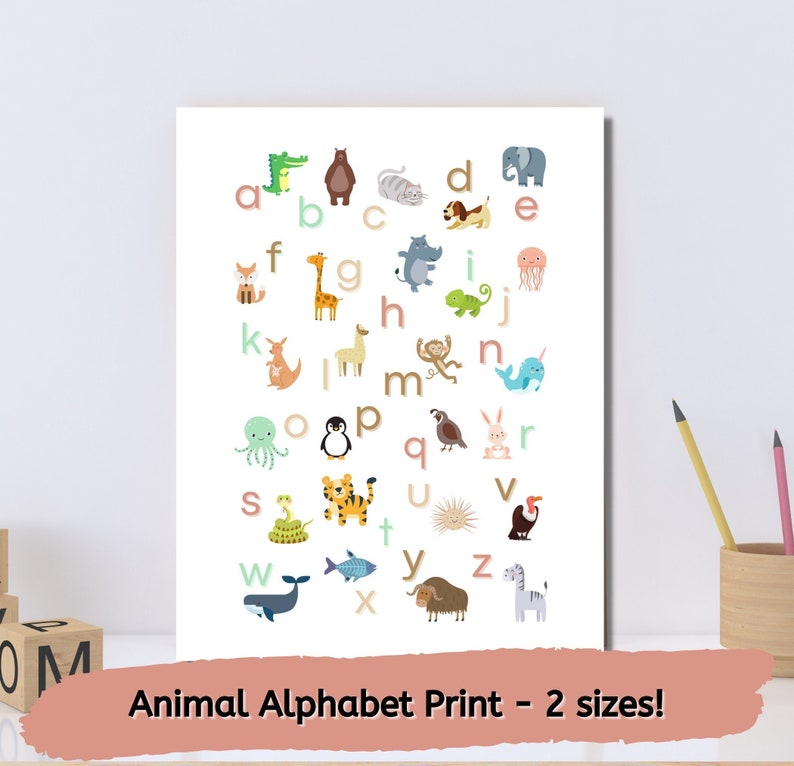 Alphabet Posters ABC Print ABC Poster Preschool Printable Playroom Sign ...