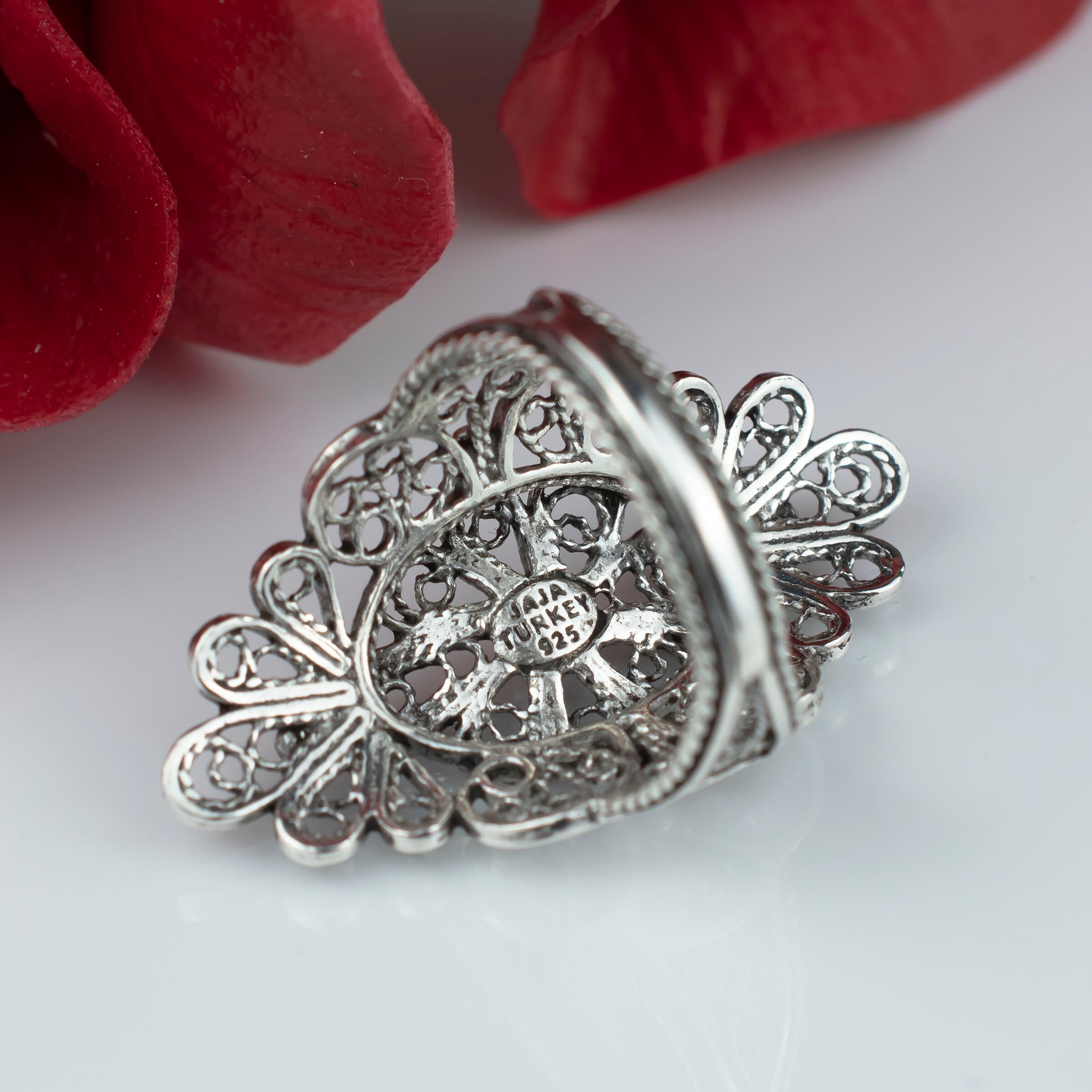 925 Sterling Silver Filigree Art Lace Design Women Statement Ring - Etsy