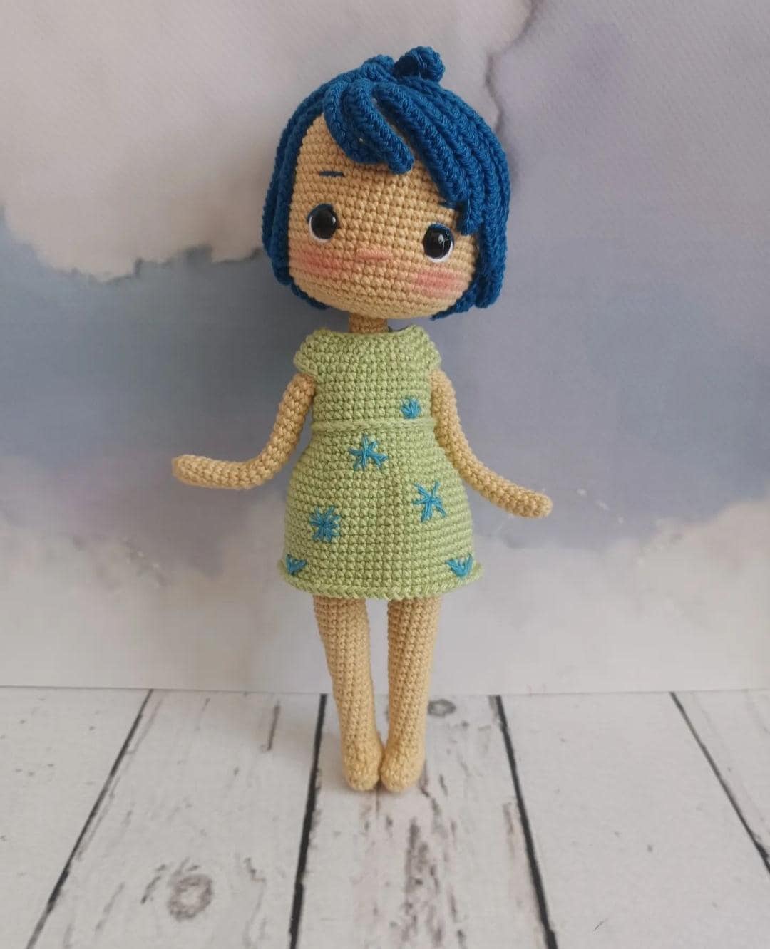 Joy Crochet Doll, Sadness Amigurumi Doll, Inside Out Movie Character ...