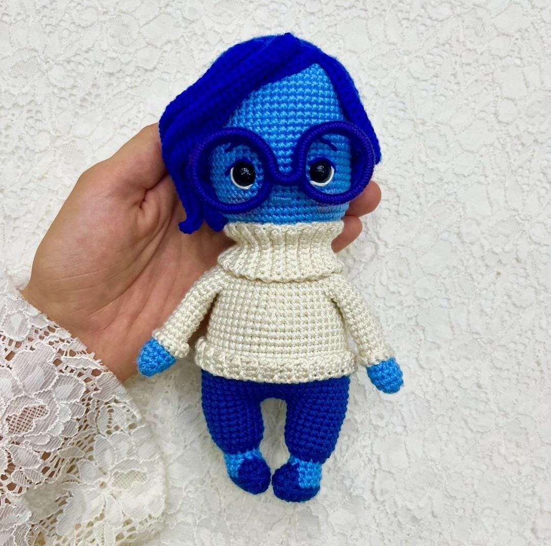 Sadness Crochet Doll, Joy Amigurumi Doll, Inside Out Movie Character ...