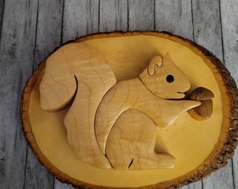 Wood Intarsia Squirrel - Etsy