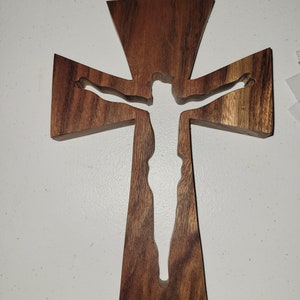 Wooden Cross With Jesus - Etsy