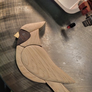 Wooden Intarsia Female Cardinal - Etsy