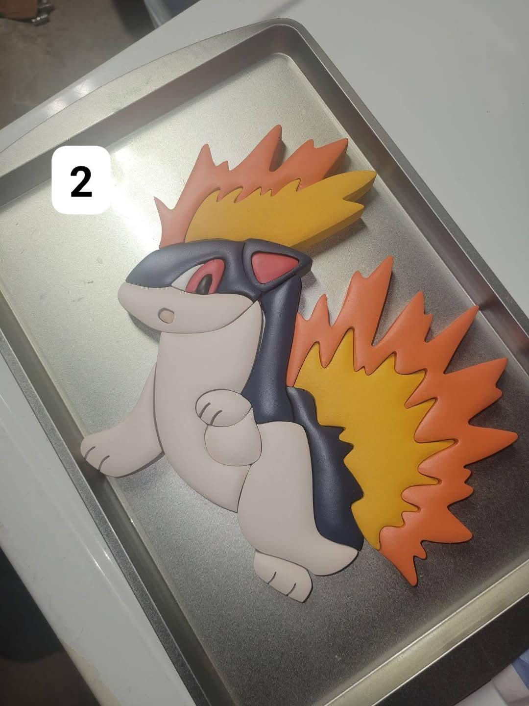 Handmade Painted Wooden Anime Wall Plaque: Fire Type Decor - Etsy