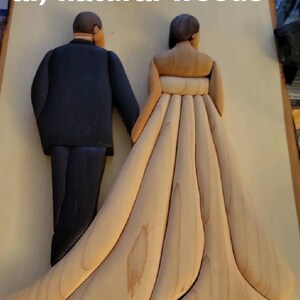 Personalized Wedding Wall Hanging: Natural Wood Intarsia Art - Etsy