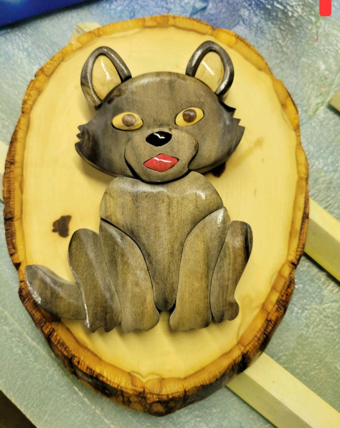 Wooden Intarsia Wolf Pup, Wall Hanging. Home Decor. - Etsy