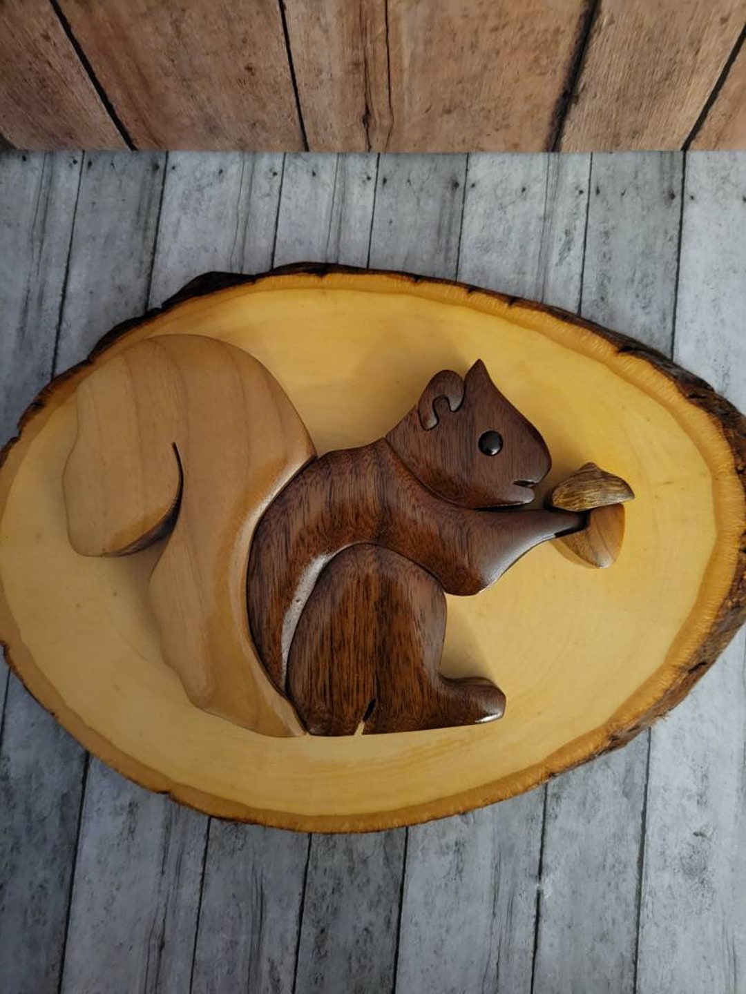 Wood Intarsia Squirrel - Etsy