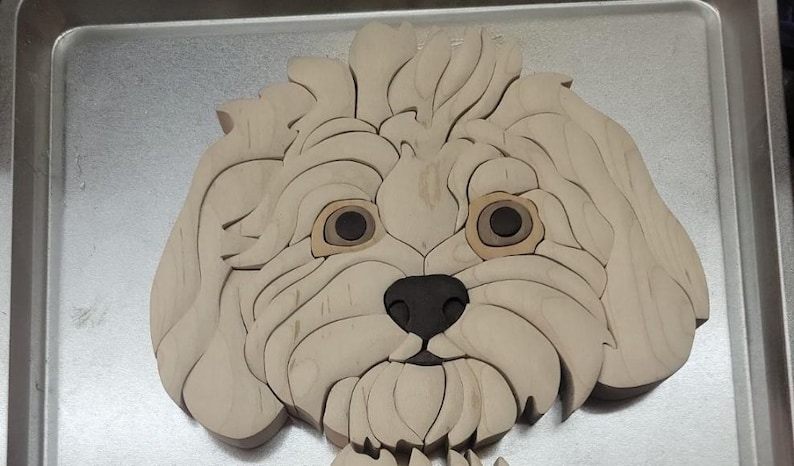 Custom Wooden Dog Intarsia - Live Edge Wall Hanging - Etsy