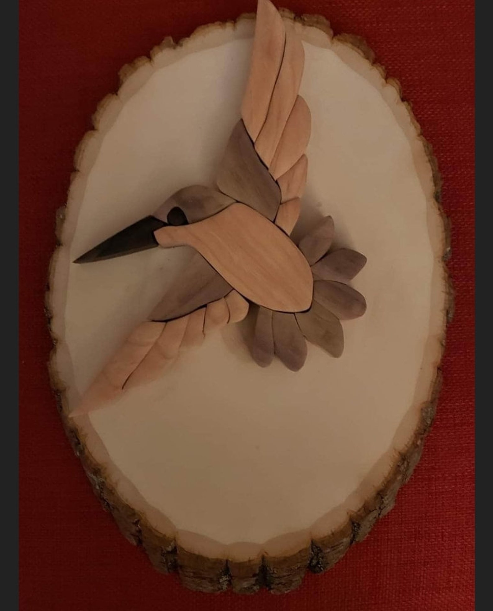 Wooden Intarsia Flying Hummingbird - Etsy