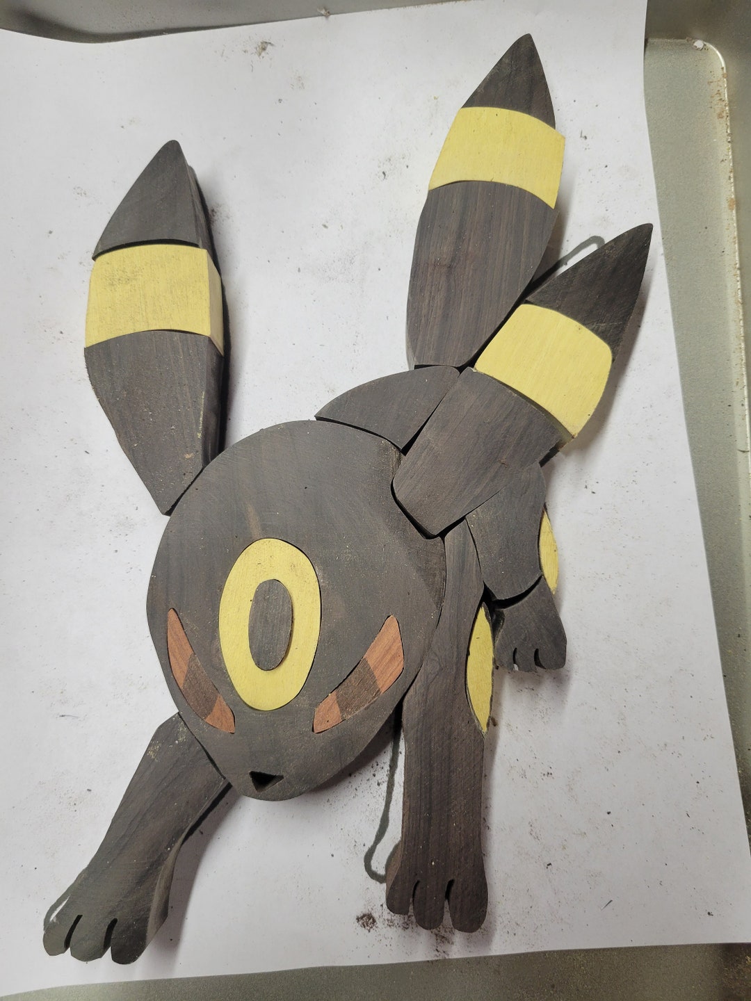 Wooden Intarsia Natural Wood Anime Cat Plaque - Etsy