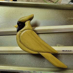 Wooden Intarsia Female Cardinal - Etsy