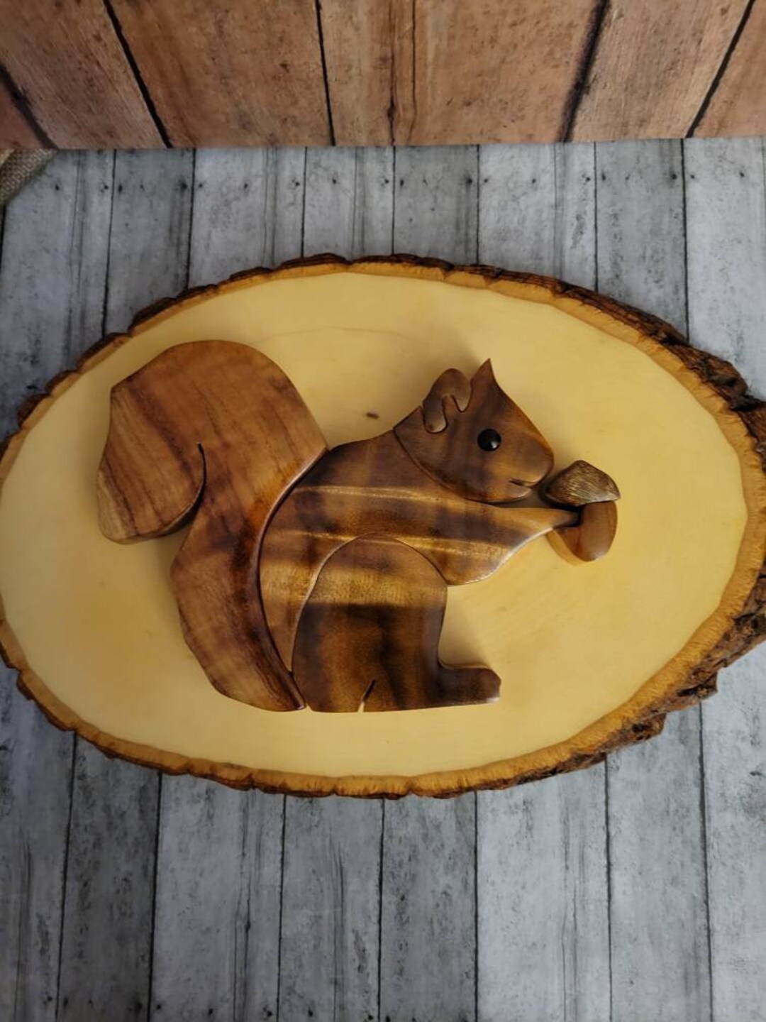 Wood Intarsia Squirrel - Etsy