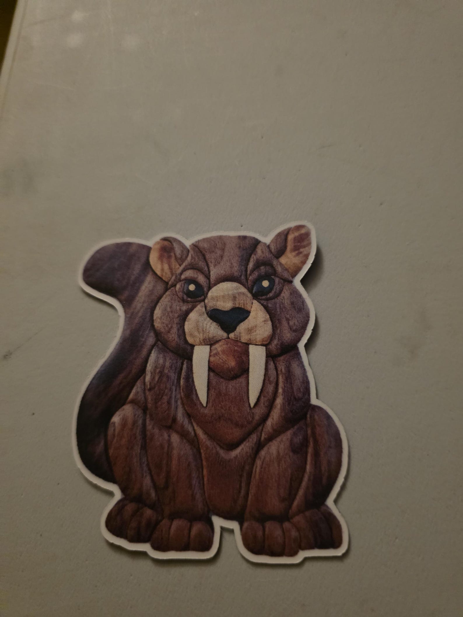 Sabertooth Squirrel or Raccoon Printed Vinyl Fridge Magnet. - Etsy