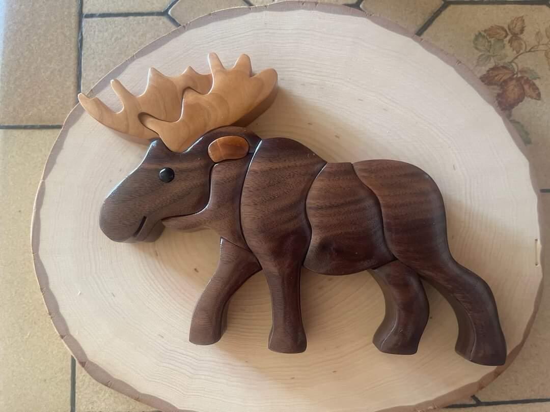 Wooden Intarsia Moose, Wall Decor - Etsy