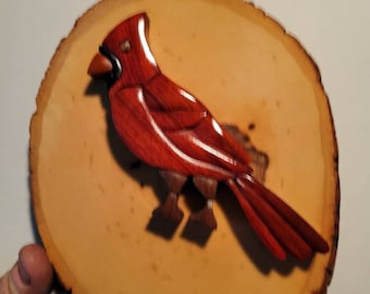 Intarsia Cardinal - Etsy