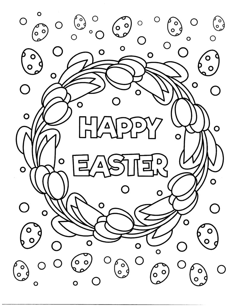 40 Festive Easter Coloring Pages Instant Download - Etsy