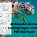 40 Adorable Animal Coloring Pages Instant PDF Download - Etsy