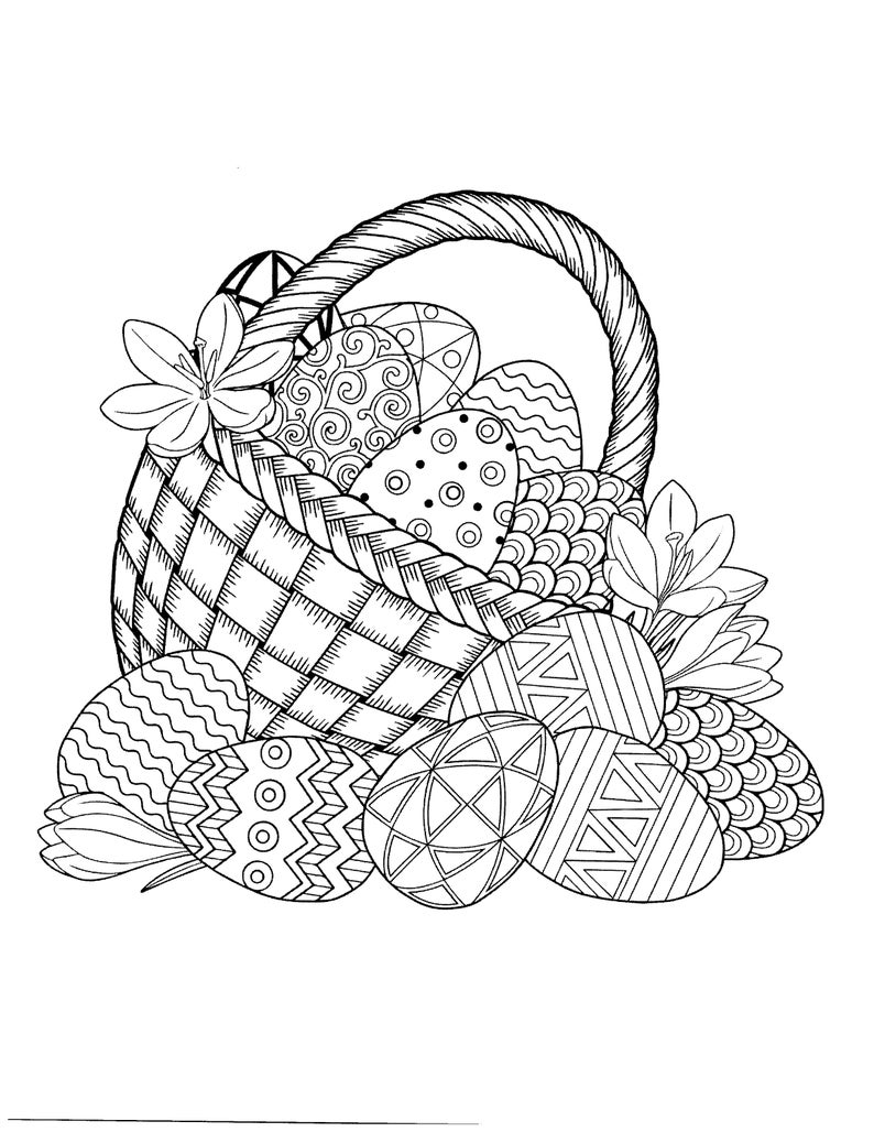 40 Festive Easter Coloring Pages Instant Download - Etsy