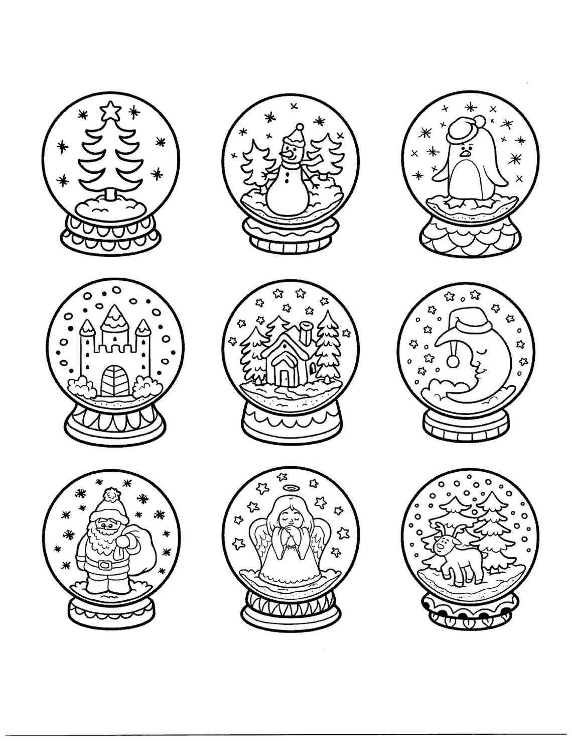 70 Fun Christmas Coloring Pages for All Ages - Etsy