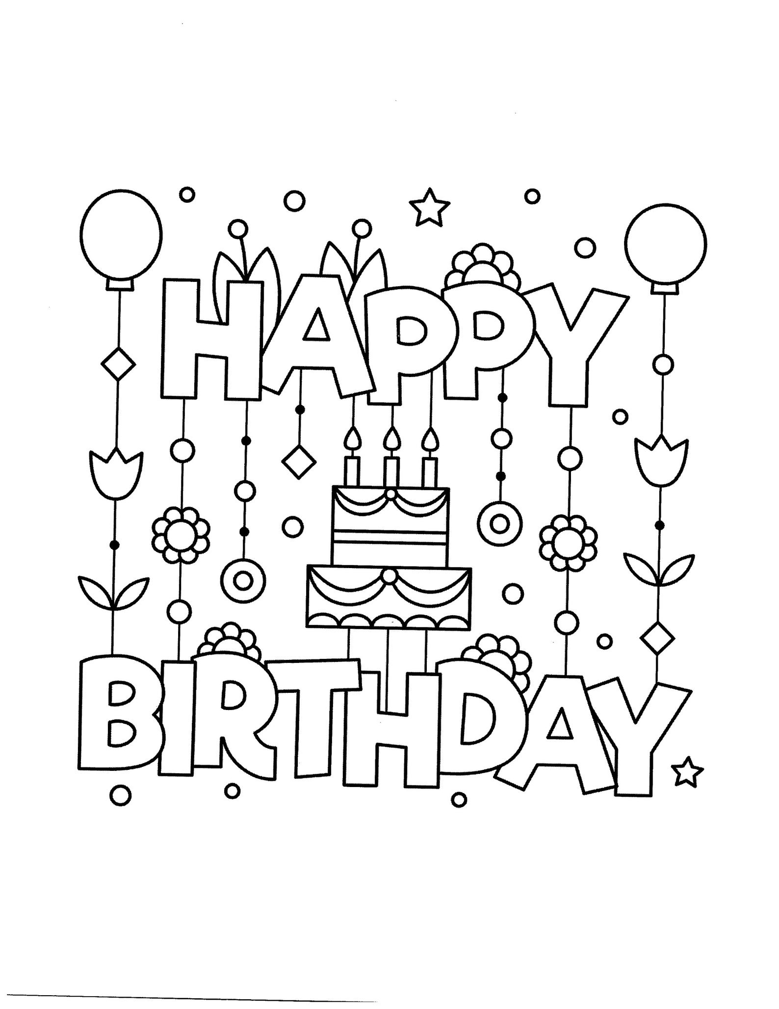 40 Cute Birthday Coloring Pages- Instant PDF Download - Etsy