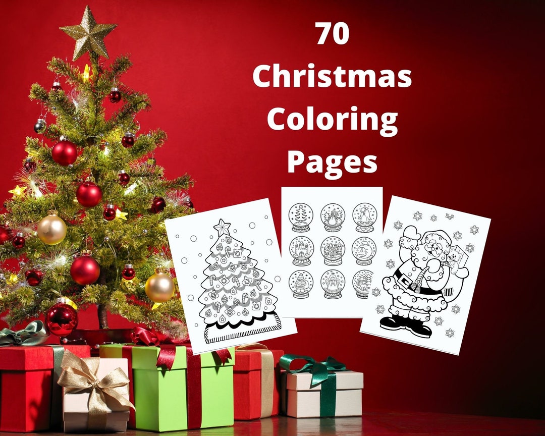 70 Fun Christmas Coloring Pages for All Ages - Etsy