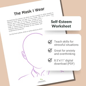 Self-esteem Worksheet for Kids and Teens, Identity Exploration ...