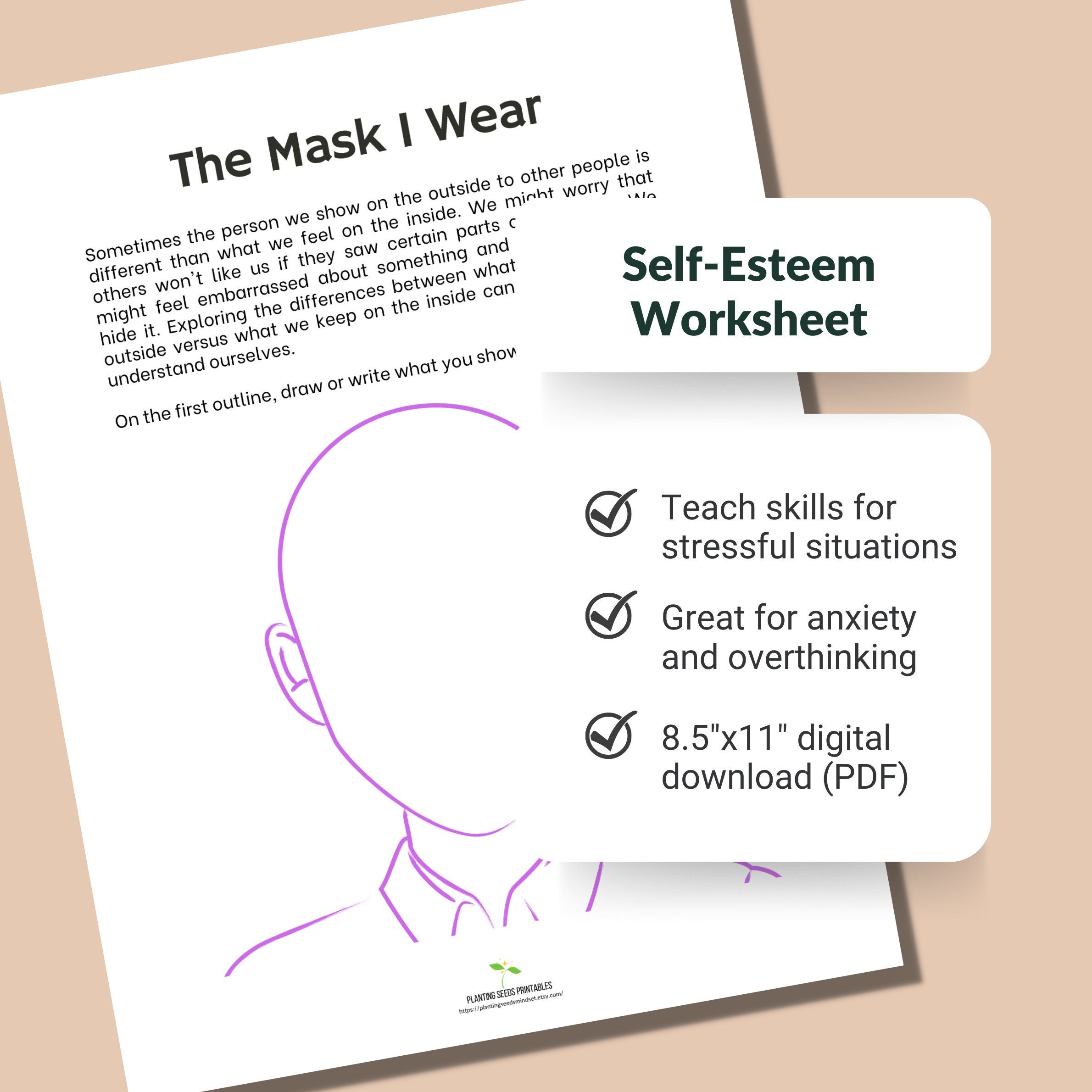 Self-esteem Worksheet for Kids and Teens, Identity Exploration ...