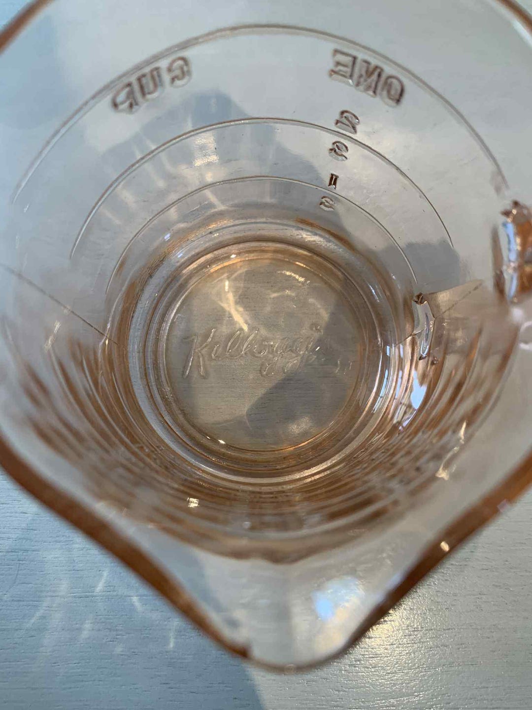 Vintage Kellogg's Pink Depression Glass Measuring Cup Produced in the ...