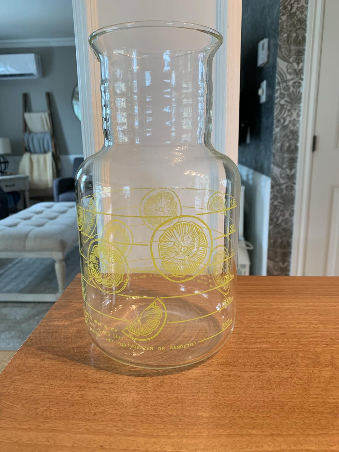 Vintage Pyrex 3520- 2 Qt Lemon Slice Lemonade Pitcher Carafe W/O Lid - Etsy