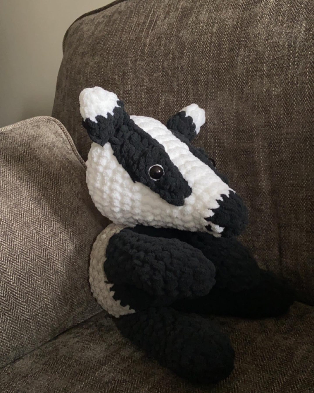 Crochet Badger Plushie - Etsy
