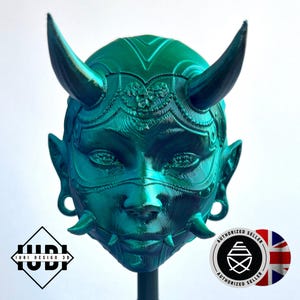 3D Printed Hannya Chunari Mask Wall Art | Japanese Demon Art - Etsy