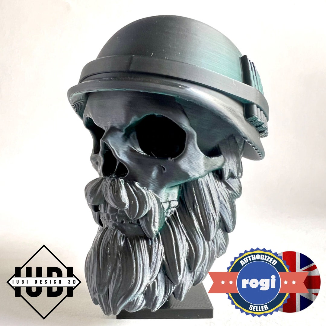 Hipster Bearded Skull | Commando Soldier | 3D Printed Home Decor ...