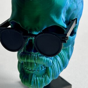 Hipster Bearded Skull | Punk Rocker With Sunglasses | 3D Printed Home ...