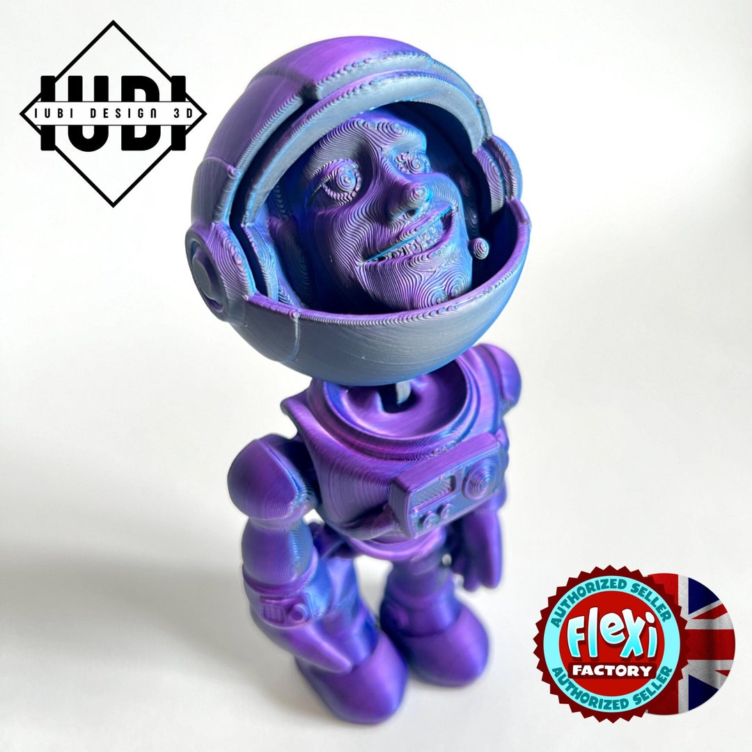 Flexi Astronaut | Flexi Factory | 3D Print | Fidget Toy | Desk Buddy ...