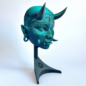 3D Printed Hannya Chunari Mask Wall Art | Japanese Demon Art - Etsy