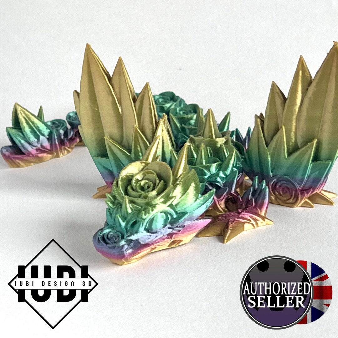 Cinderwing3d Baby Rosewing Dragon | Articulating Dragon Toy | Fidget ...