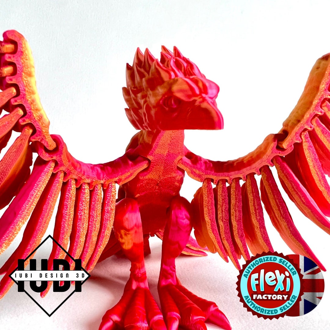 Flexi Factory Phoenix | Articulating Mythical Fidget Toy | 3D Printed ...