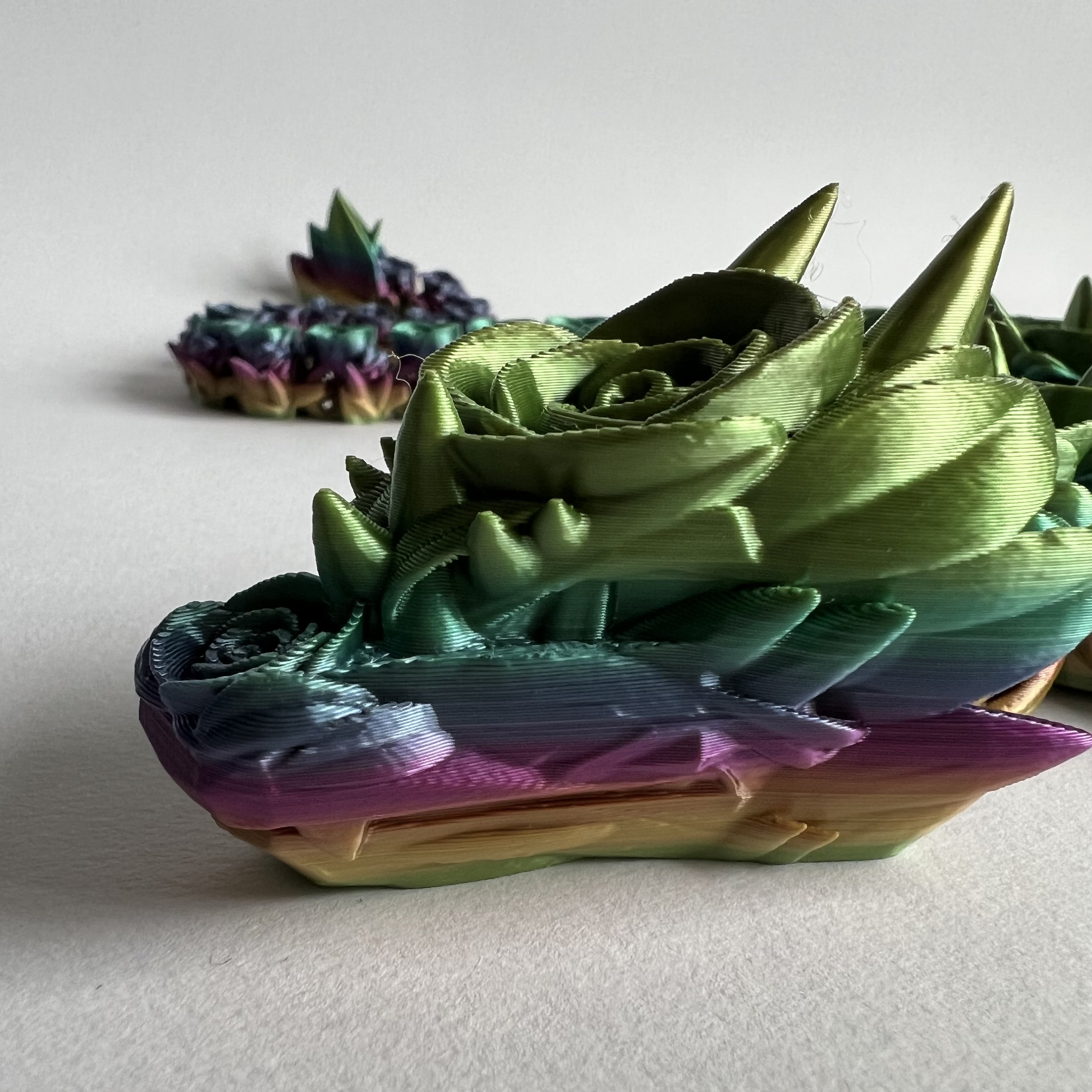 Rose Dragon: 3D Printed Fidget Toy Cinderwing3d - Etsy