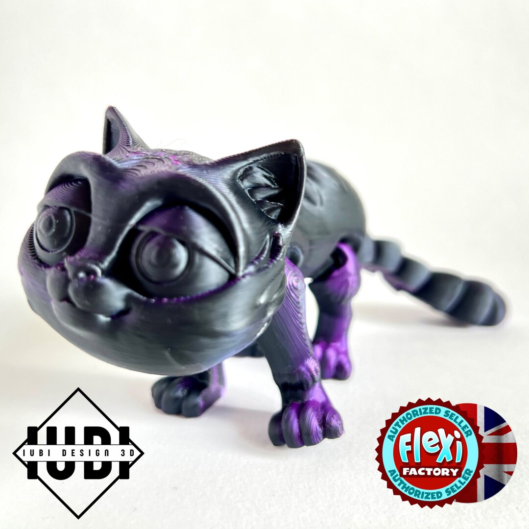 Flexi Factory Kitty | Articulated Cat Fidget Toy | 3D Printed Desk ...