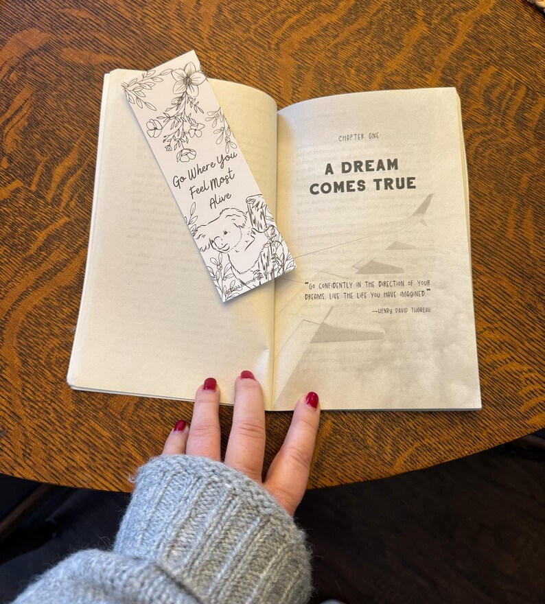 Koala Calm: Coloring Bookmark - Etsy