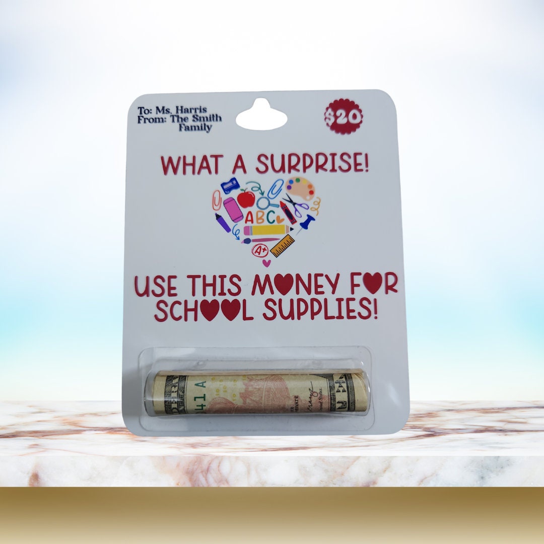 Personalized Teacher Money Card: Unique Educator Gift - Etsy