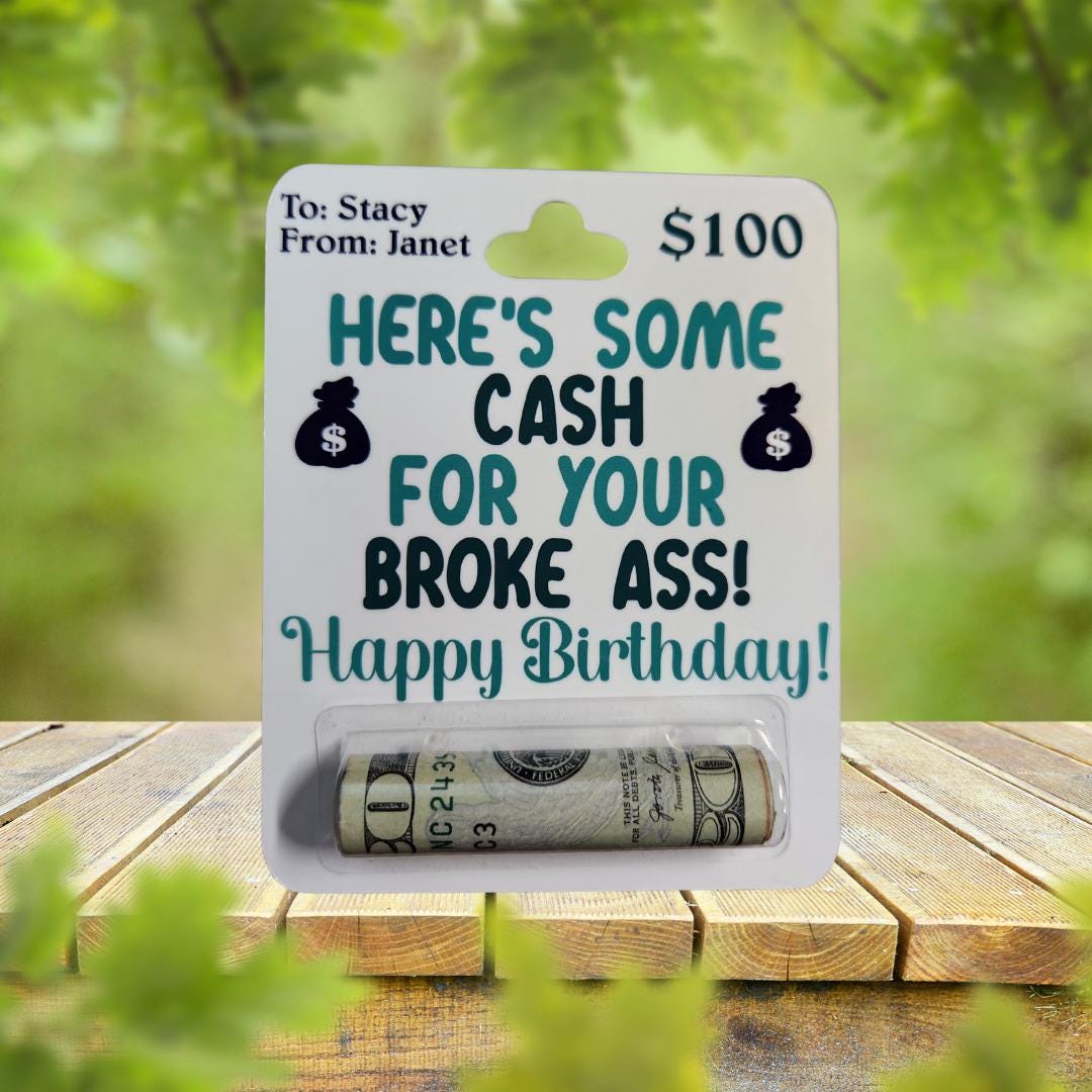 Funny Birthday Money Card: Personalized Cash Gift for Teens & Adults - Etsy