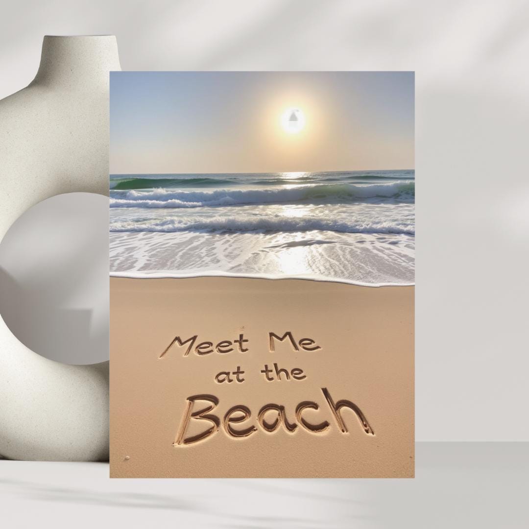 Meet Me at the Beach Poster, Coastal Home Wall Art, Beach House Decor ...