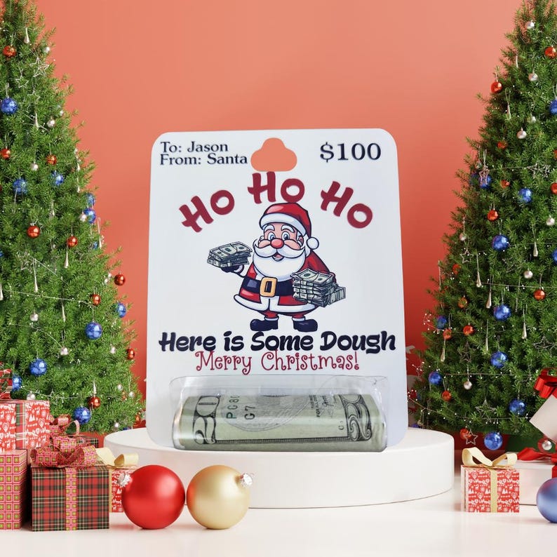 Personalized Christmas Money Card: Santa Gift for Teens & Kids - Etsy
