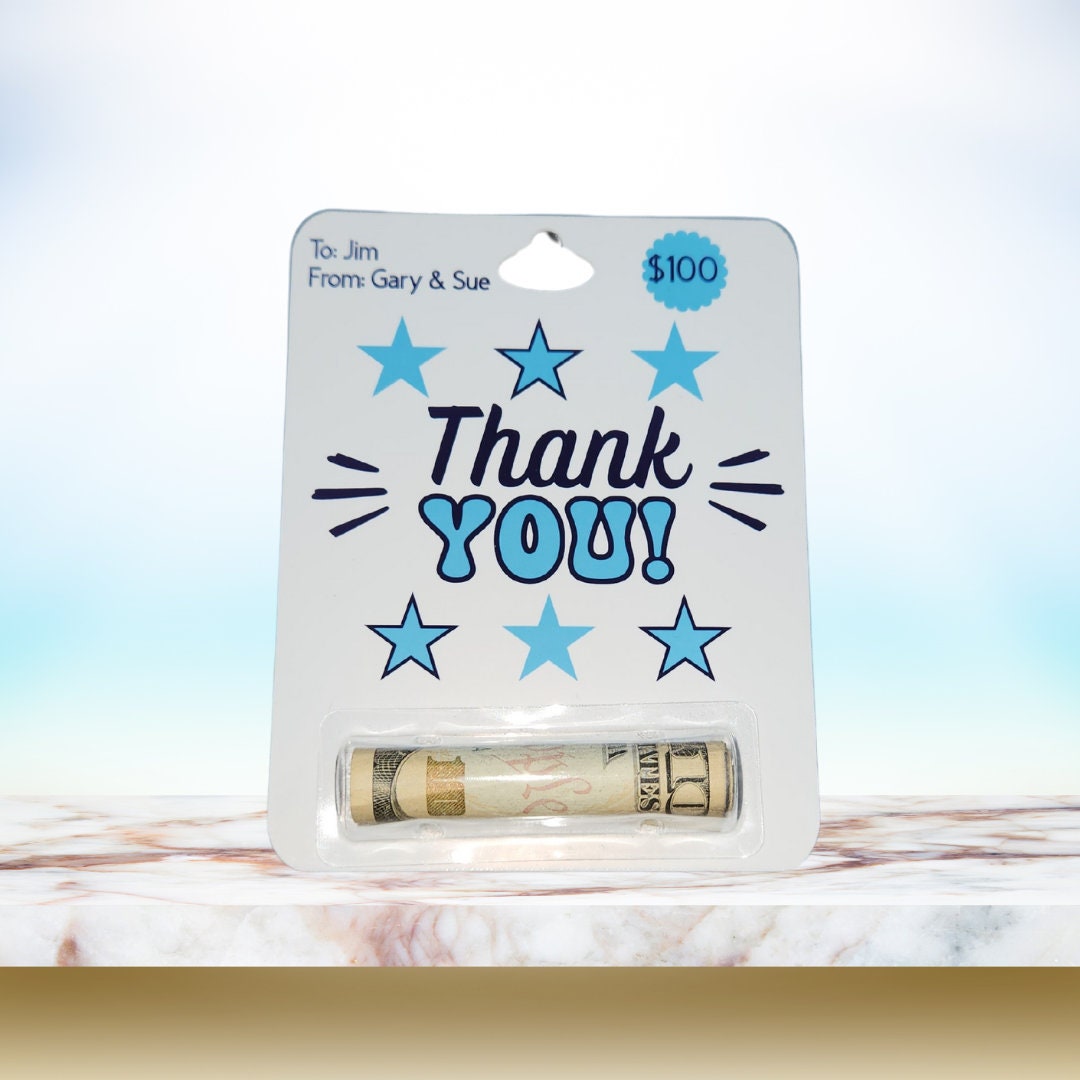 Thank You Money Card, Personalized Gift, Unique Gift, Cash Gift ...