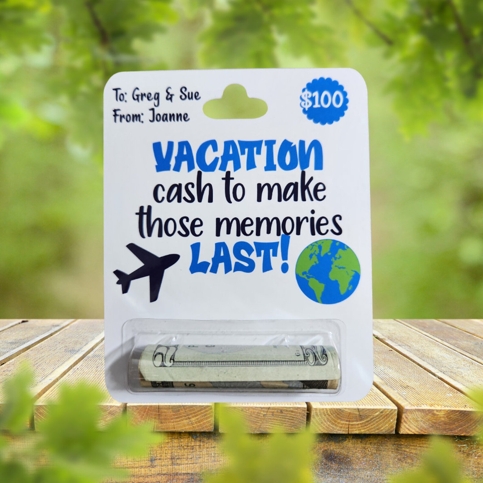 Personalized Vacation Money Card: Unique Traveler Gift - Etsy