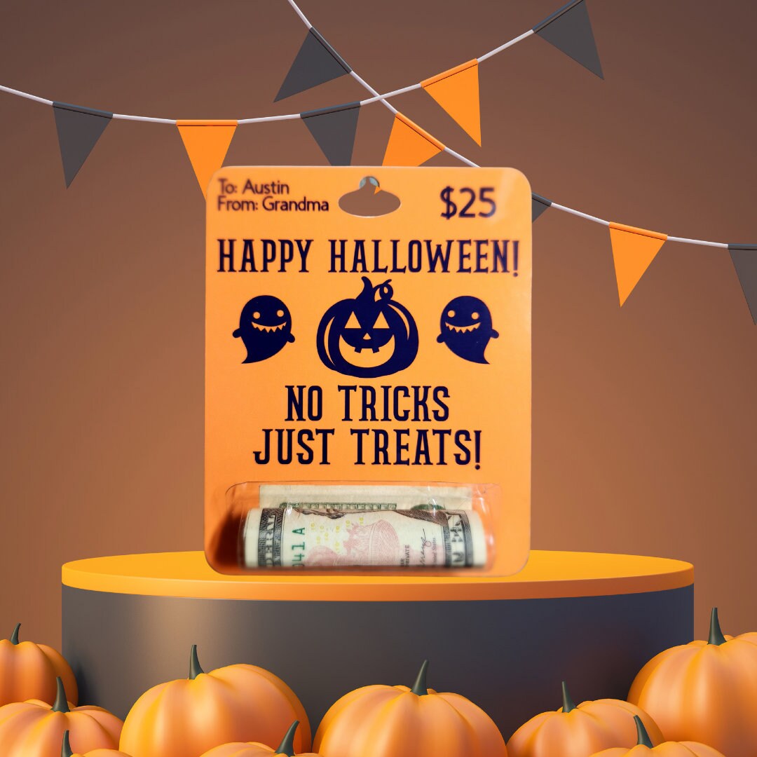 Halloween Money Card, Cash Gift, Money Gift, Halloween Gift for Teens ...
