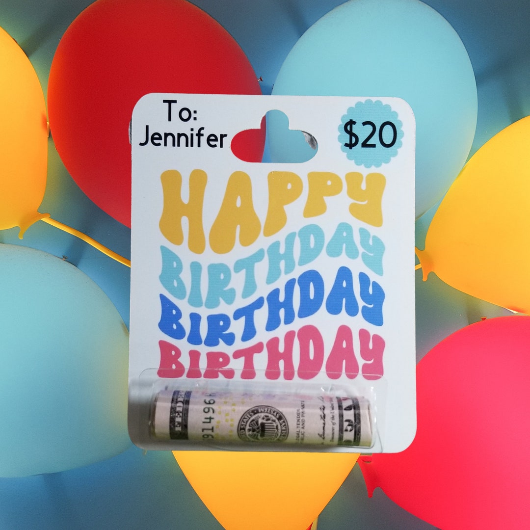 Personalized Birthday Money Holder Card: Unique Cash Gift - Etsy